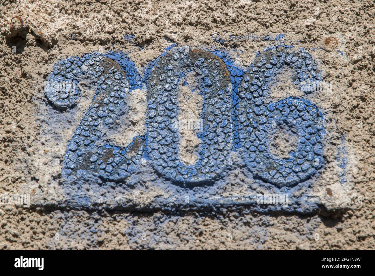 Old retro weathered cast iron plate with number 206 Stock Photo - Alamy