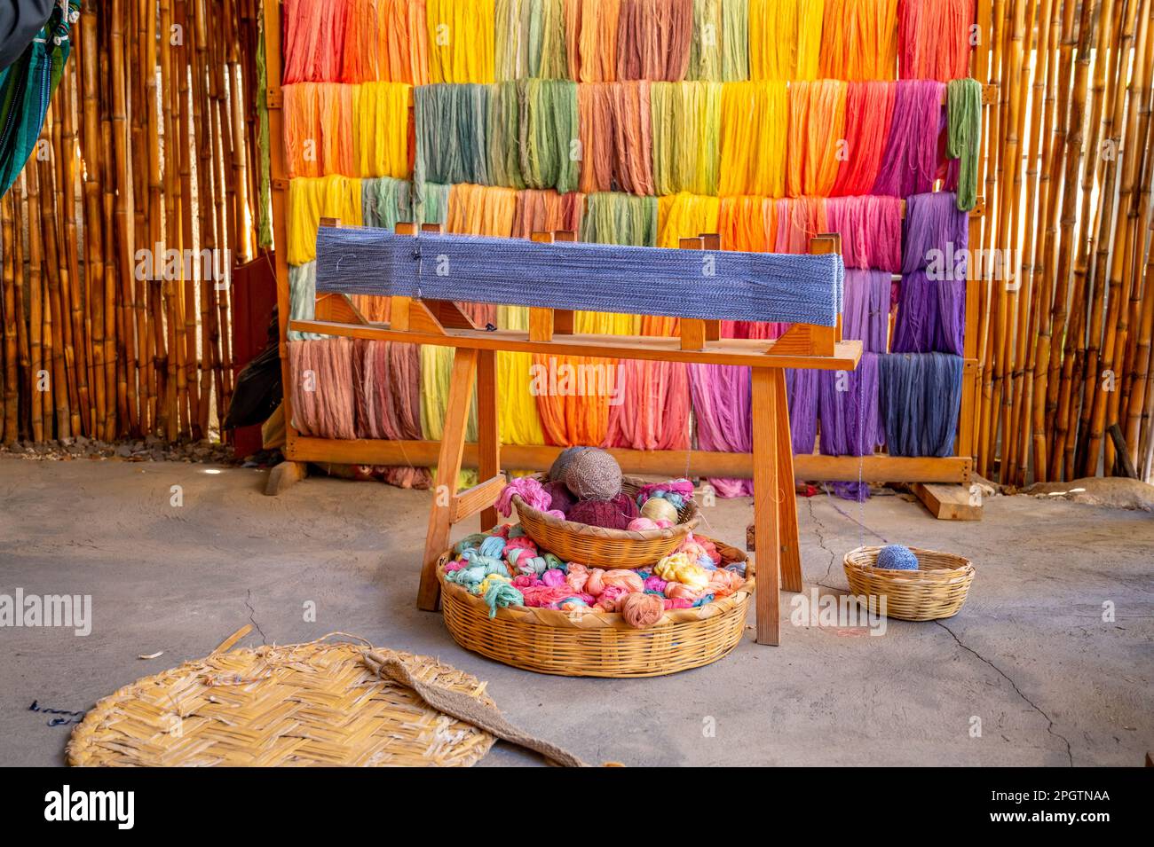 Tools used to make handmade textiles from San Juan la Laguna Guatemala ...