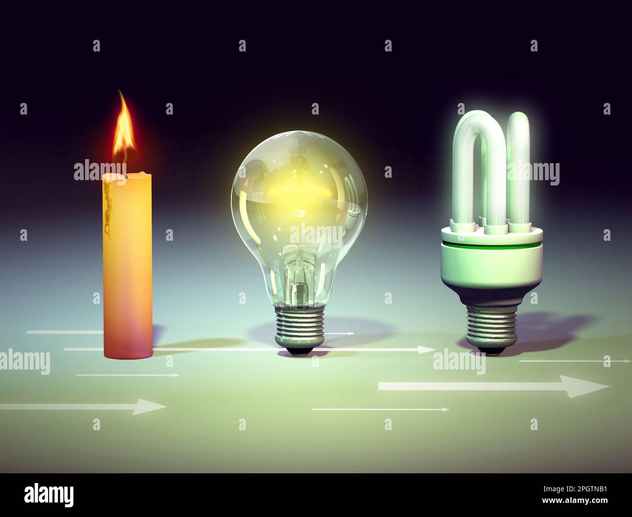 Evolution light bulb hi-res stock photography and images - Alamy