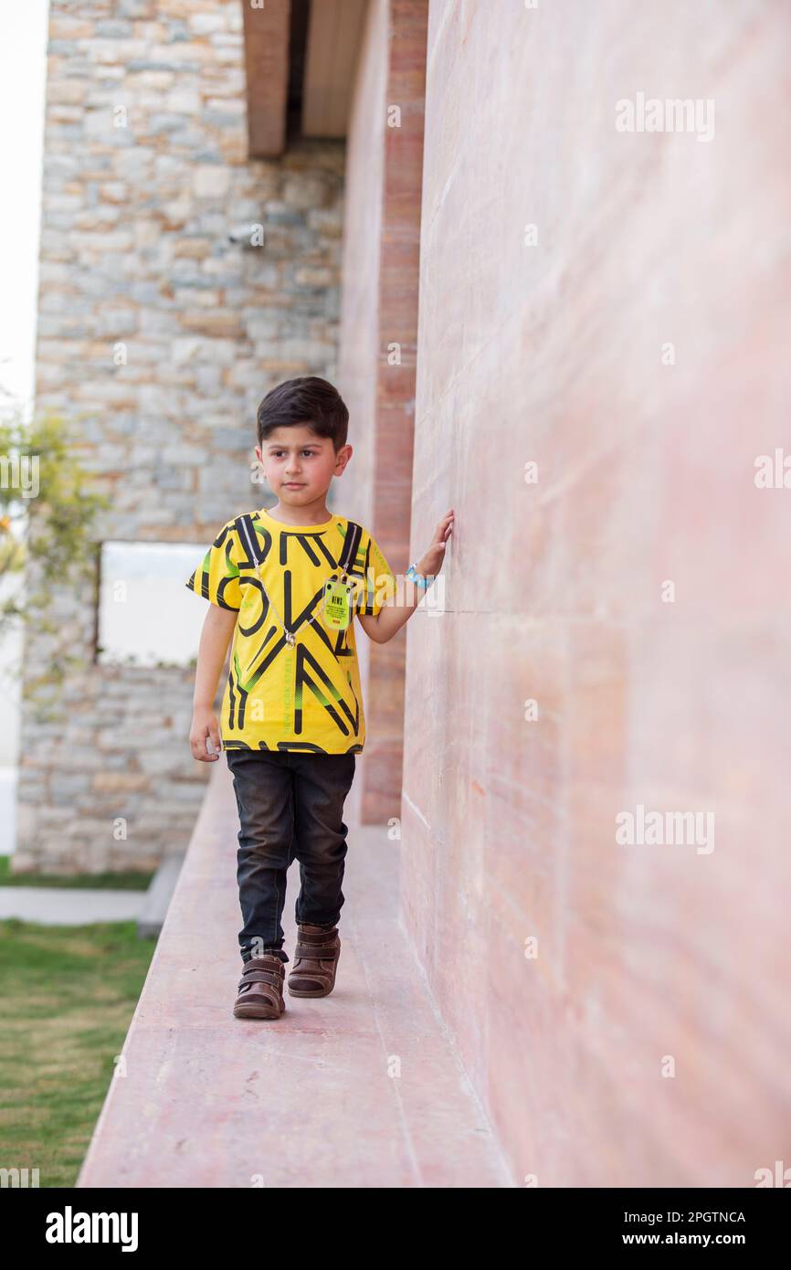 Islamabad, Pakistan, 15th March, 2023. Child full Shot of Young Boy ...