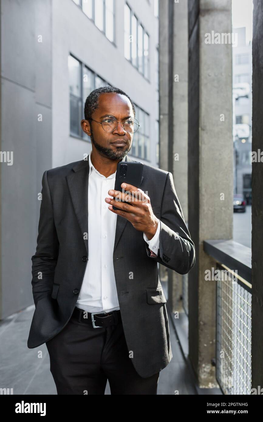Portrait of a successful senior African-American businessman, lawyer ...