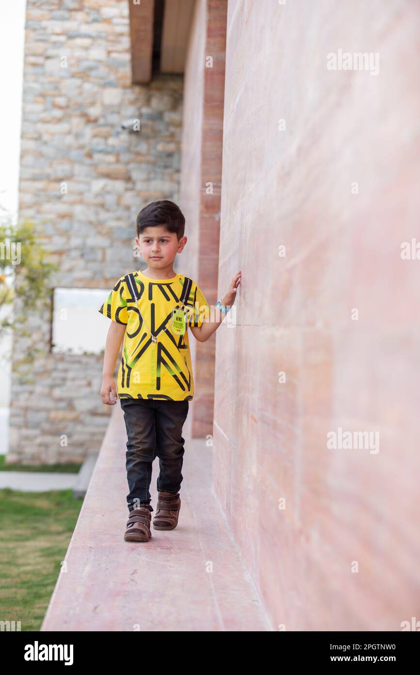 Islamabad, Pakistan, 15th March, 2023. Child full Shot of Young Boy ...