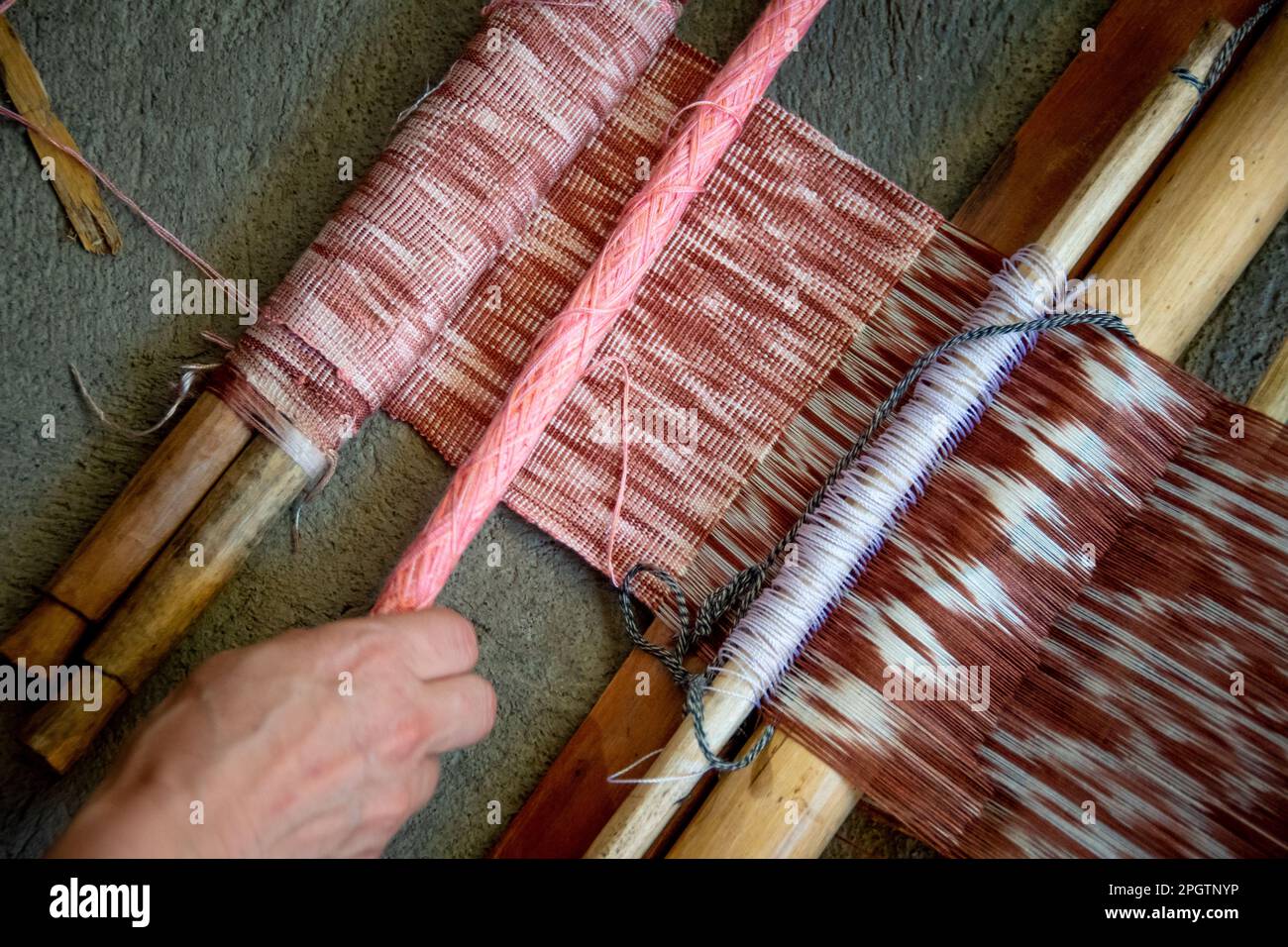 Handmade Textile Making in San Juan la Laguna Guatemala Stock Photo - Alamy