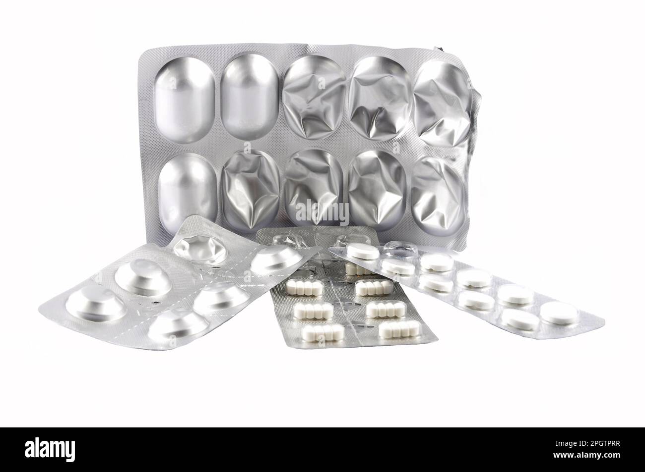 Tablet packaging isolated on white background Stock Photo - Alamy