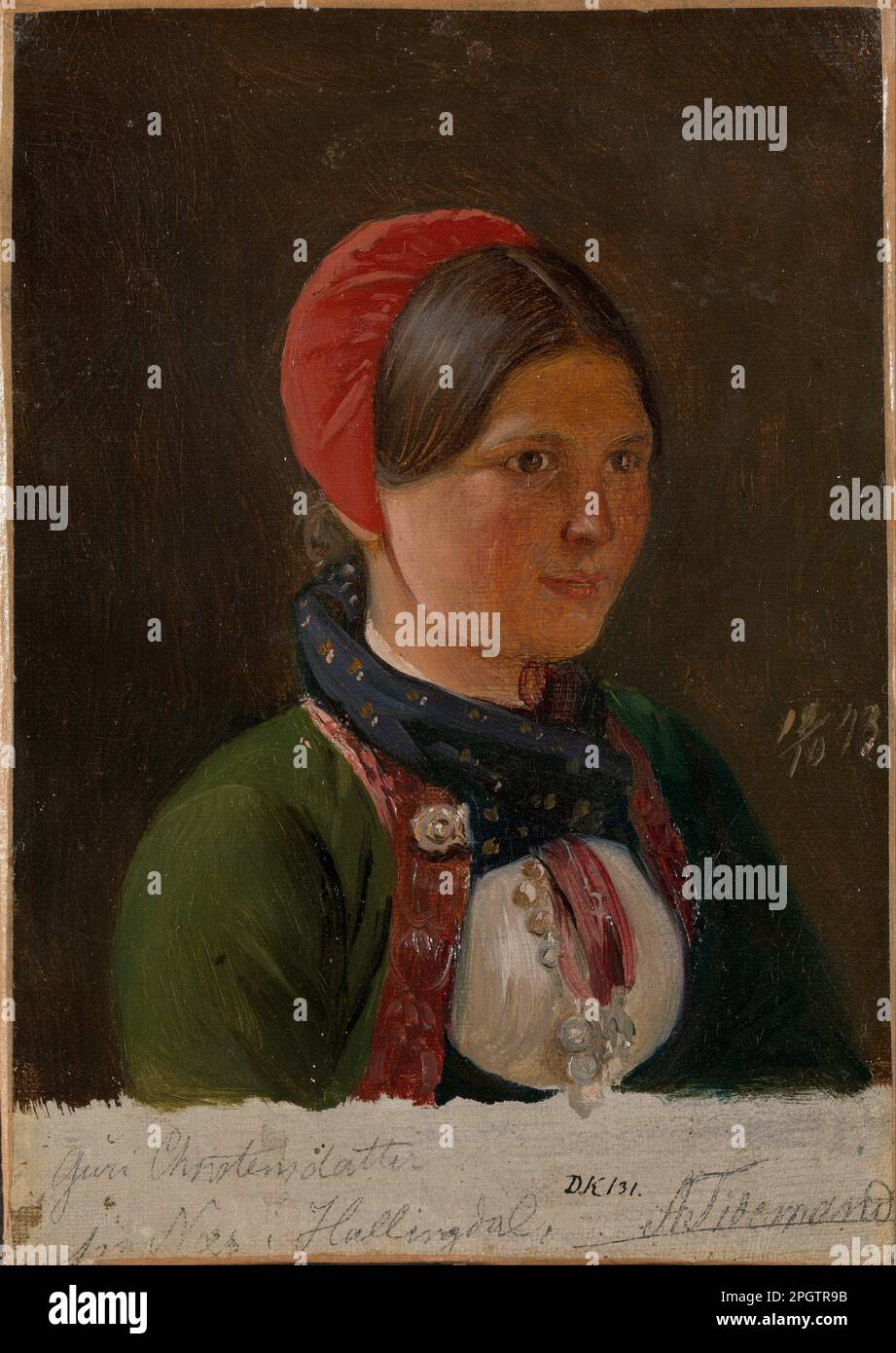 Girl from Hallingdal 1843 by Adolph Tidemand Stock Photo - Alamy