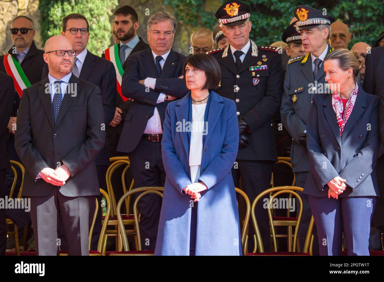 Rome, . 24th Mar, 2023. 24/03/2023 Rome, 79th anniversary of the Fosse ...