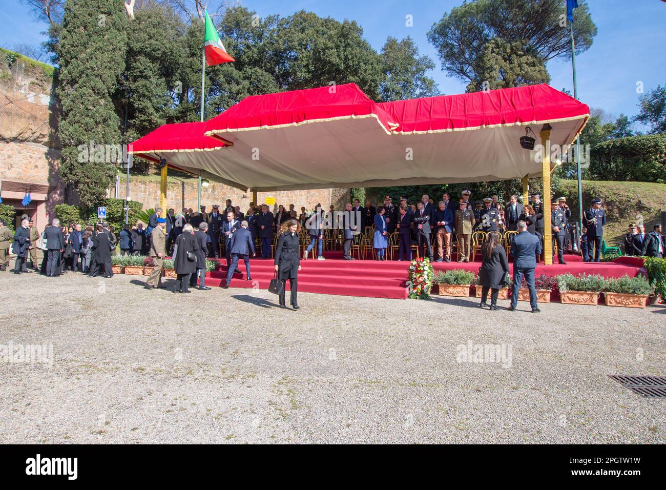 Rome, . 24th Mar, 2023. 24/03/2023 Rome, 79th anniversary of the Fosse ...
