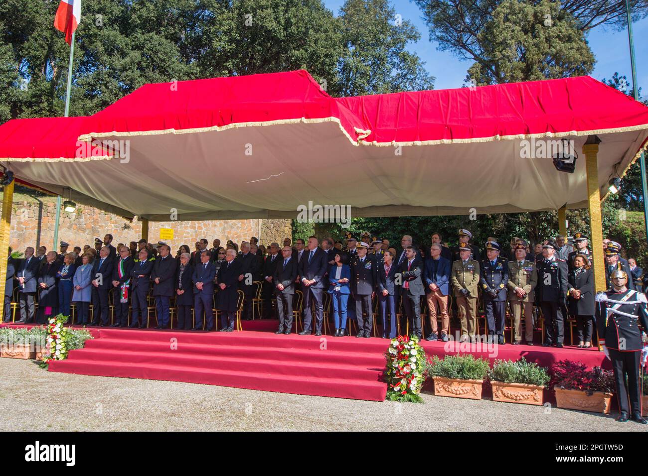 Rome, . 24th Mar, 2023. 24/03/2023 Rome, 79th anniversary of the Fosse ...