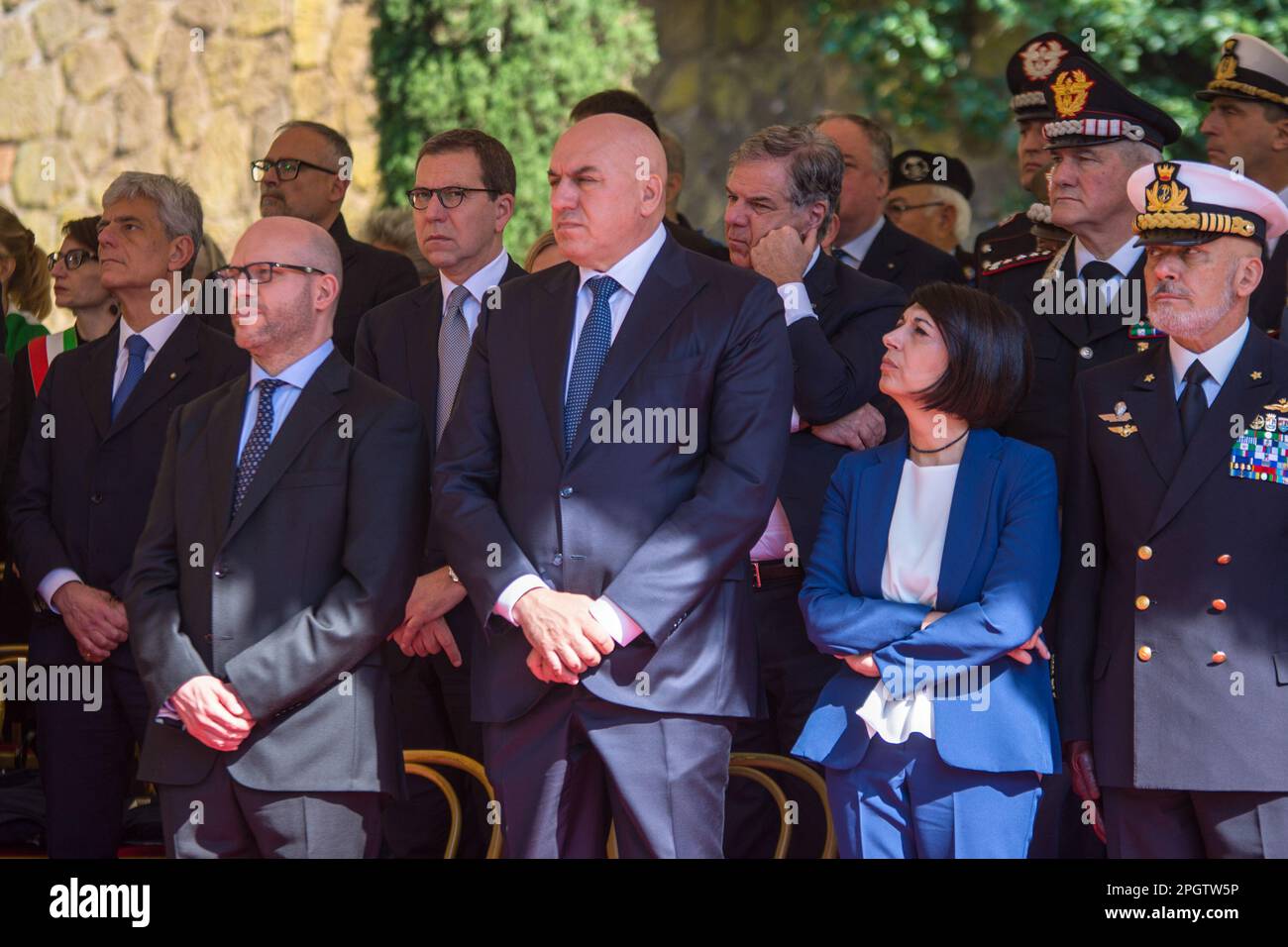 Rome, . 24th Mar, 2023. 24/03/2023 Rome, 79th anniversary of the Fosse ...