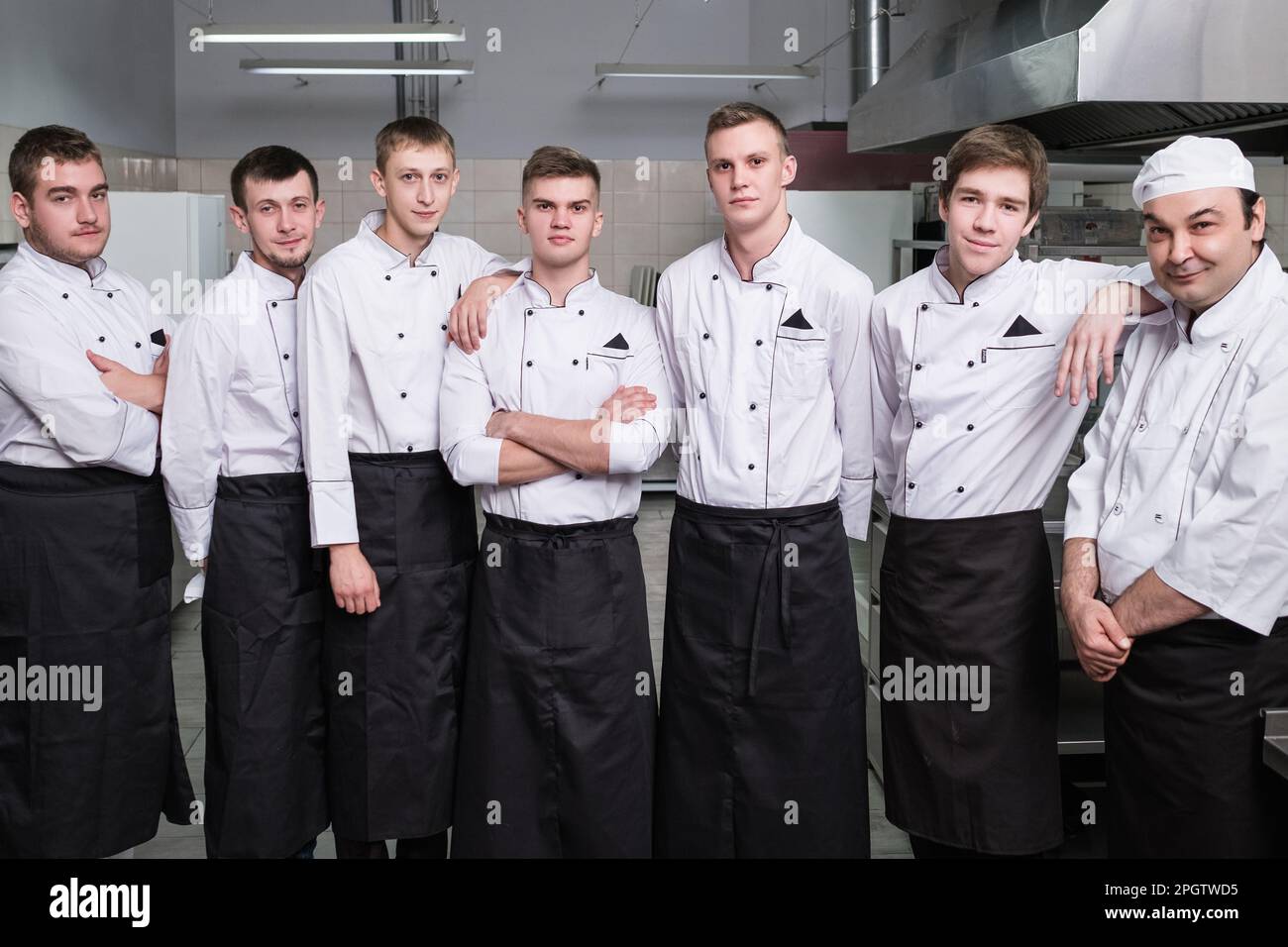 chef restaurant teamwork professional staff Stock Photo - Alamy