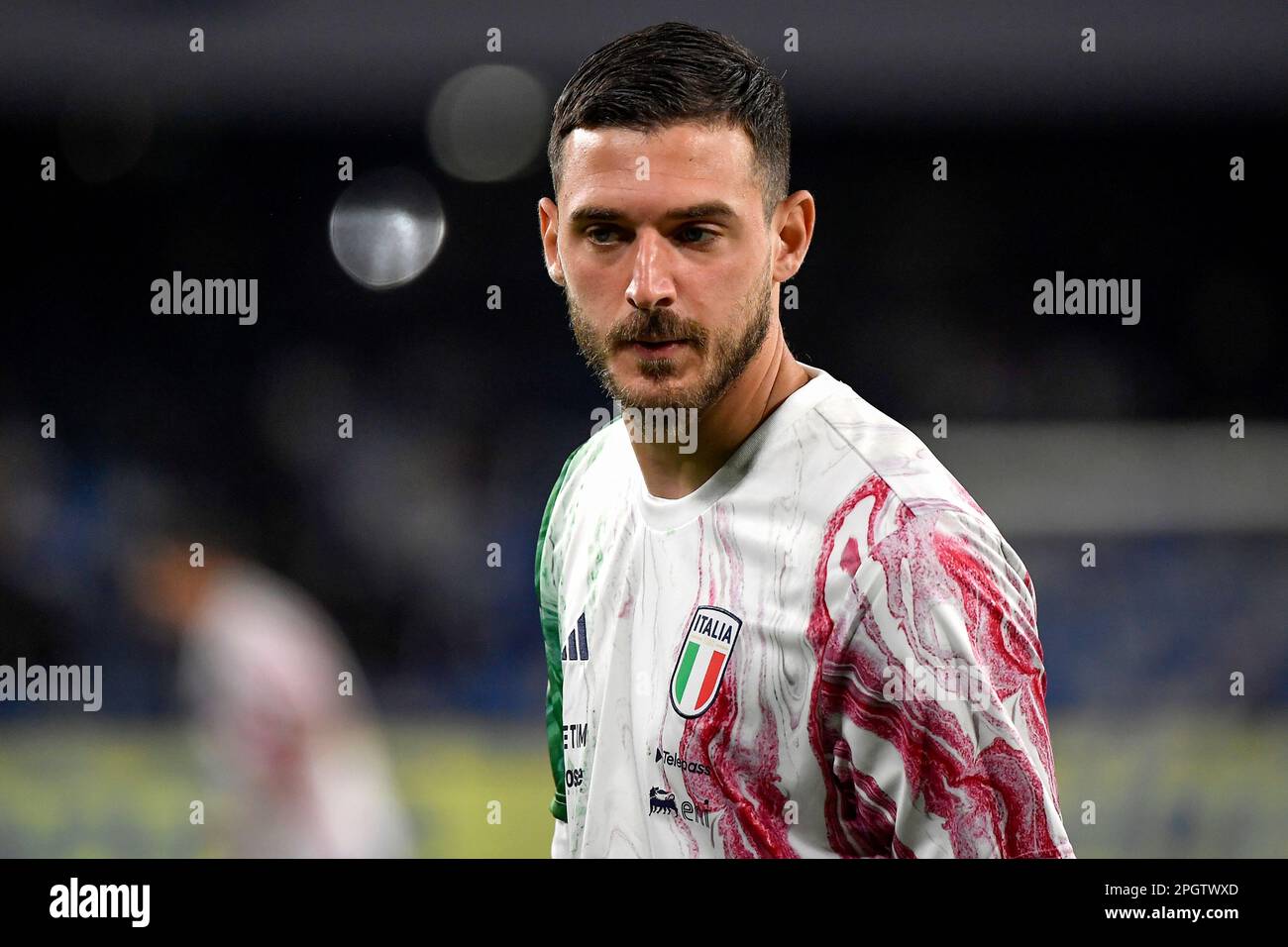 Wladimiro Falcone of Italy warms up during the UEFA EURO2024 European ...