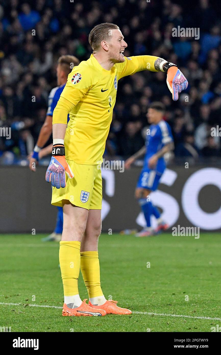 Jordan Pickford of England gestures during the UEFA EURO2024 European ...