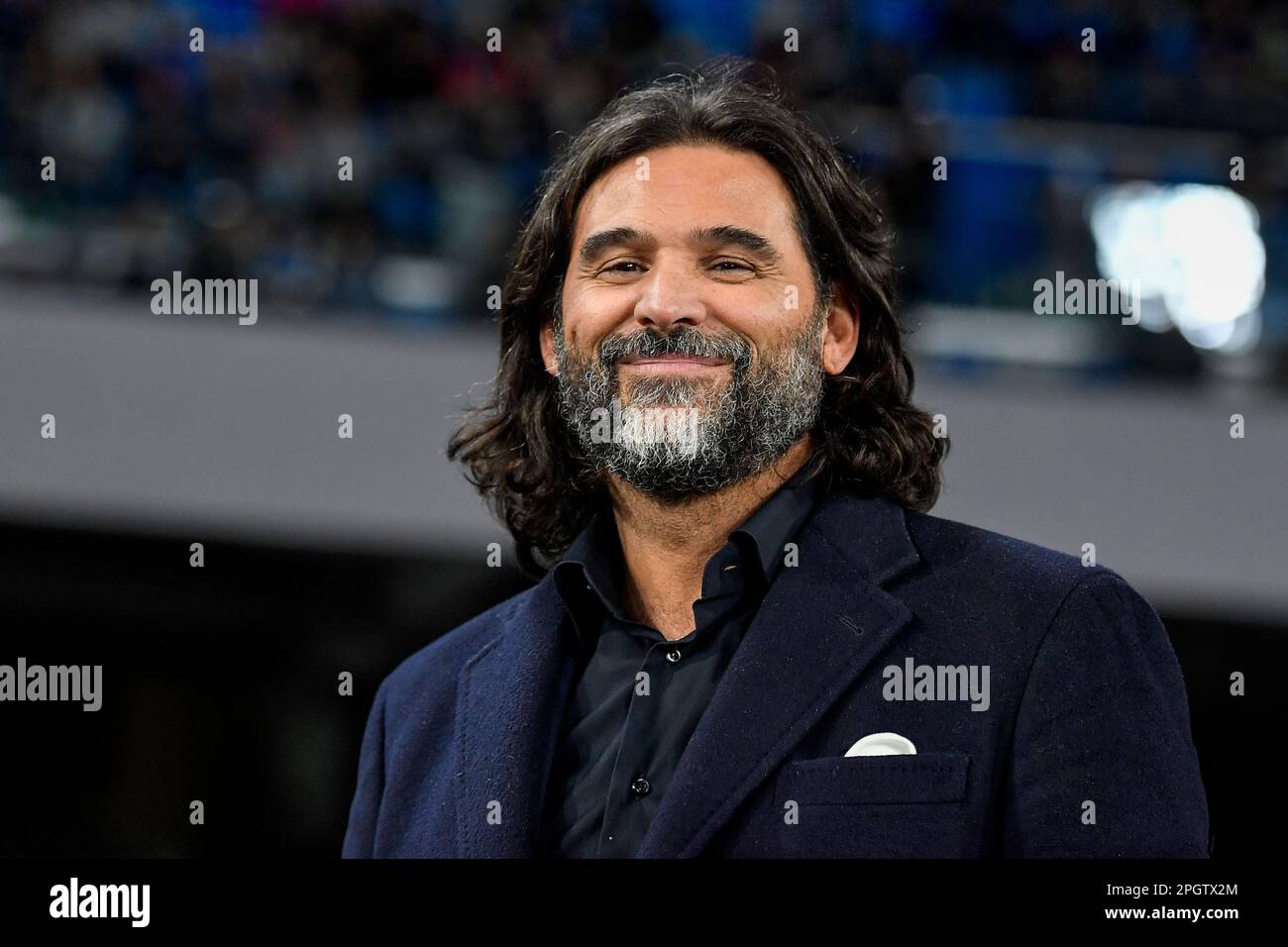 Former player and television opinionist Daniele Adani smiles during the ...