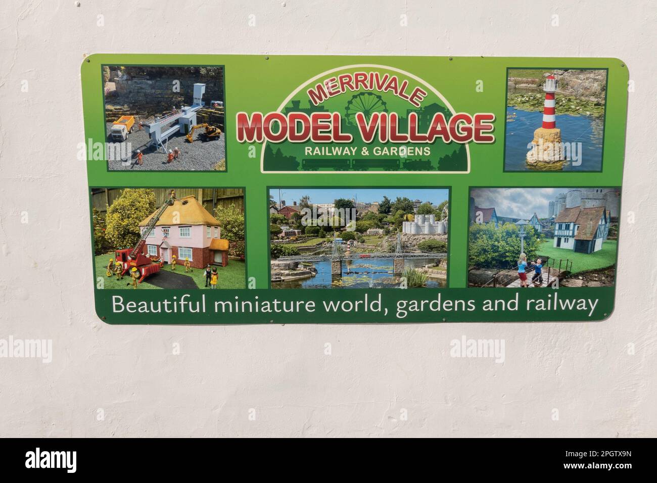Merrivale railway and gardens model village along the seafront ...