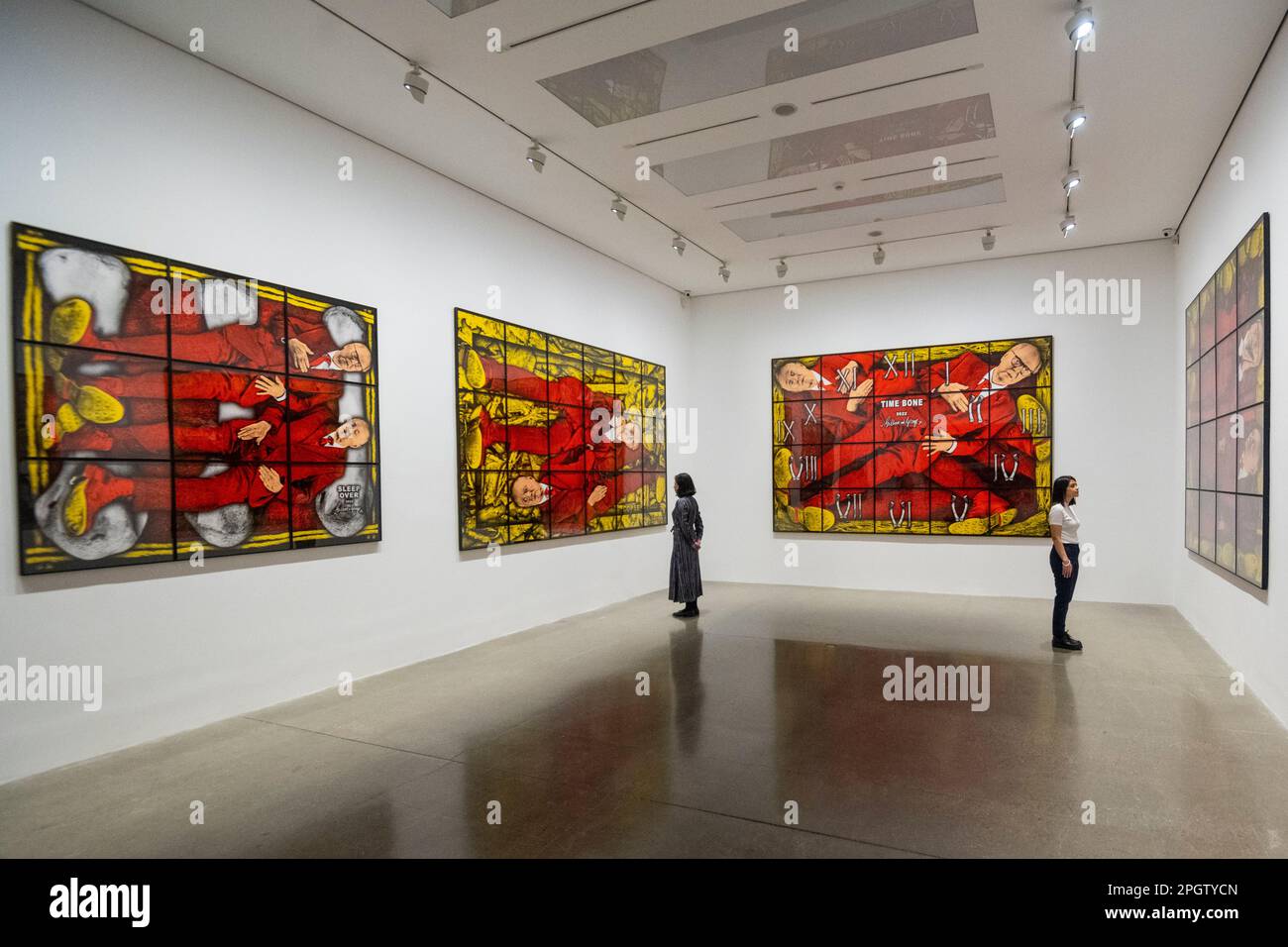London, UK. 24 March 2023. (R) 'Time Bone', 2022, by Gilbert & George ...
