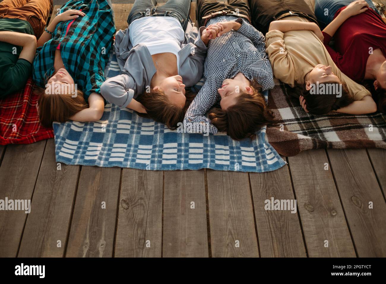 relaxation dream spirit unity piece diverse people Stock Photo - Alamy
