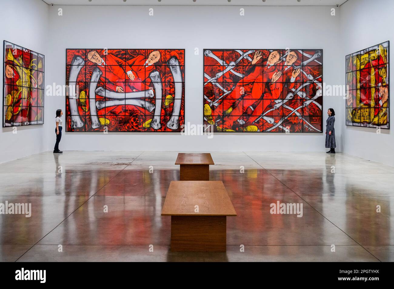 London, UK. 24th Mar, 2023. Aitch and Bed of Bones - Gilbert and George ...