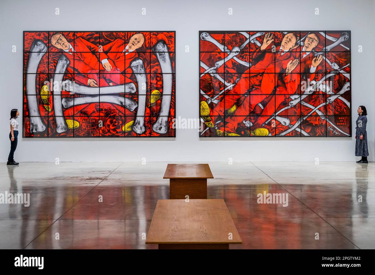 London, UK. 24th Mar, 2023. Aitch and Bed of Bones - Gilbert and George ...