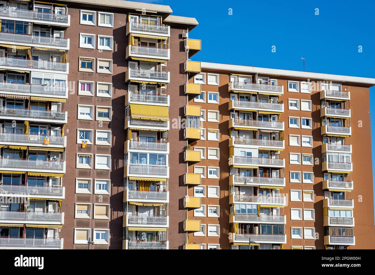 Large apartment buildings seen in Barcelona, Spain Stock Photo - Alamy