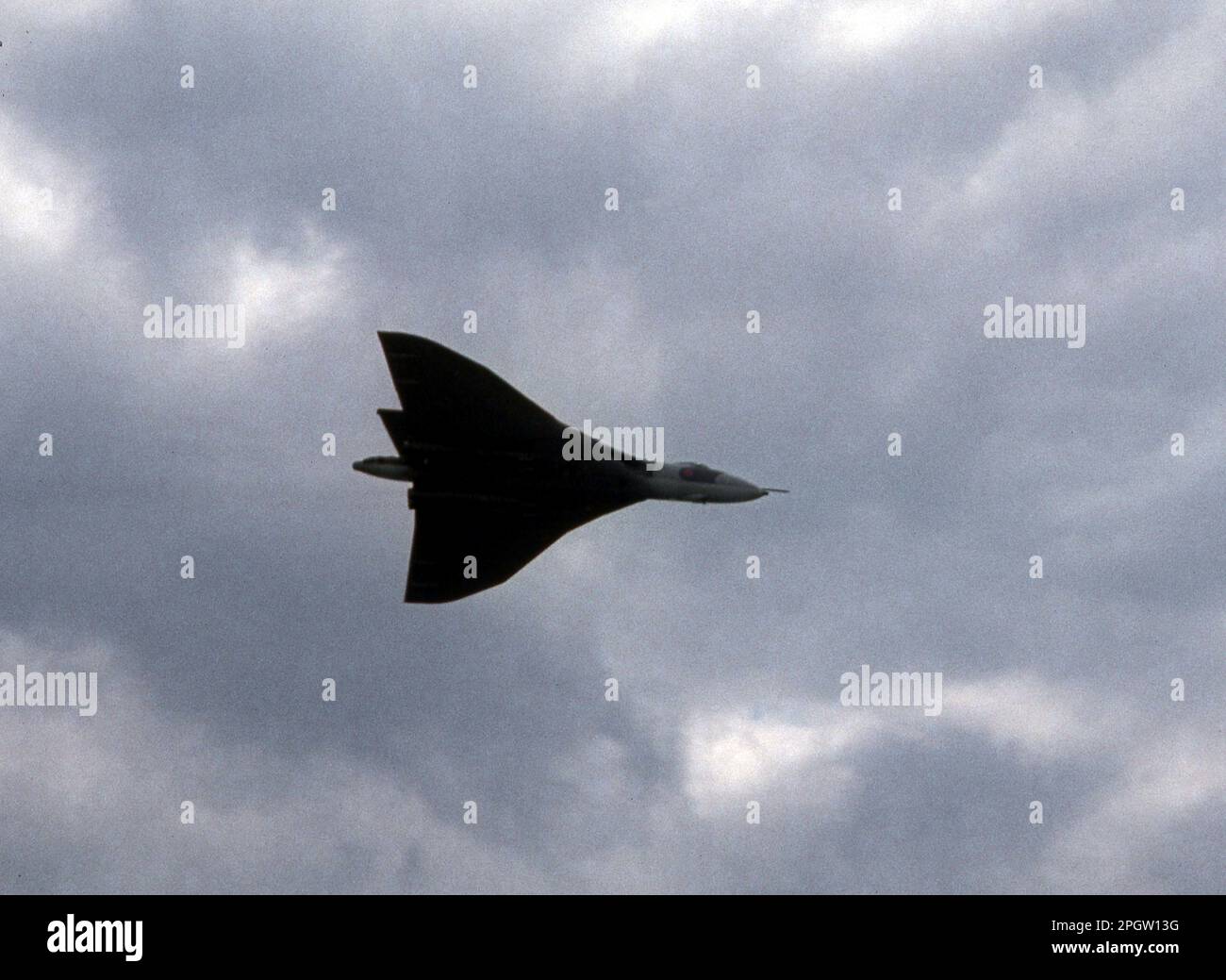 RAF Vulcan Bomber B.2 XM607 seen taking off at an air show c1970. XM07 ...