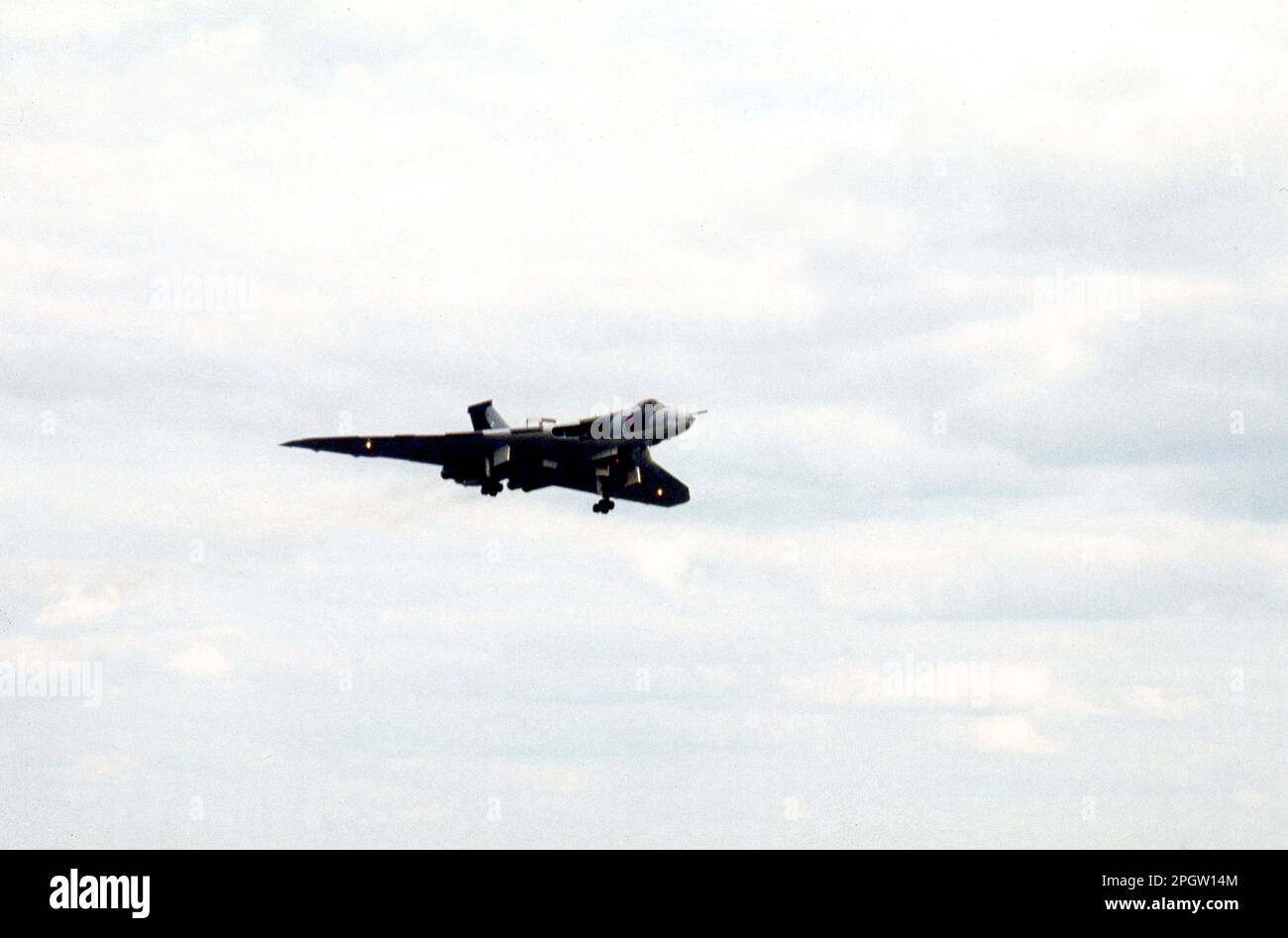 RAF Vulcan Bomber B.2 XM607 seen taking off at an air show c1970. XM07 ...