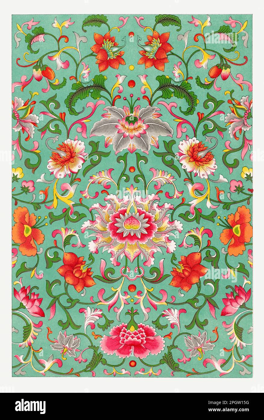 Beautiful vintage oriental design. Chinese floral pattern in high ...