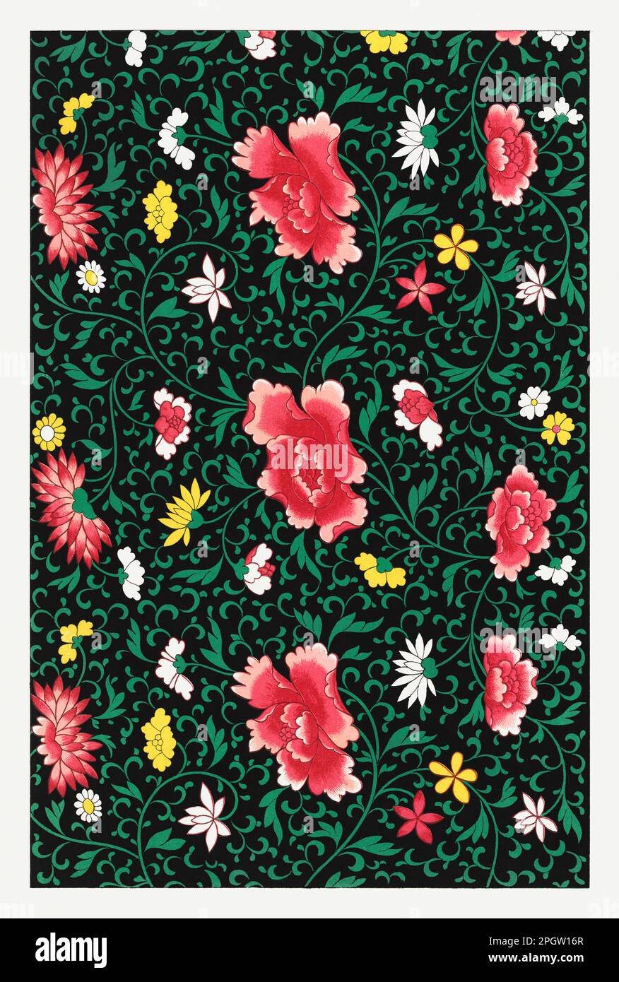 Beautiful vintage oriental design. Chinese floral pattern in high ...