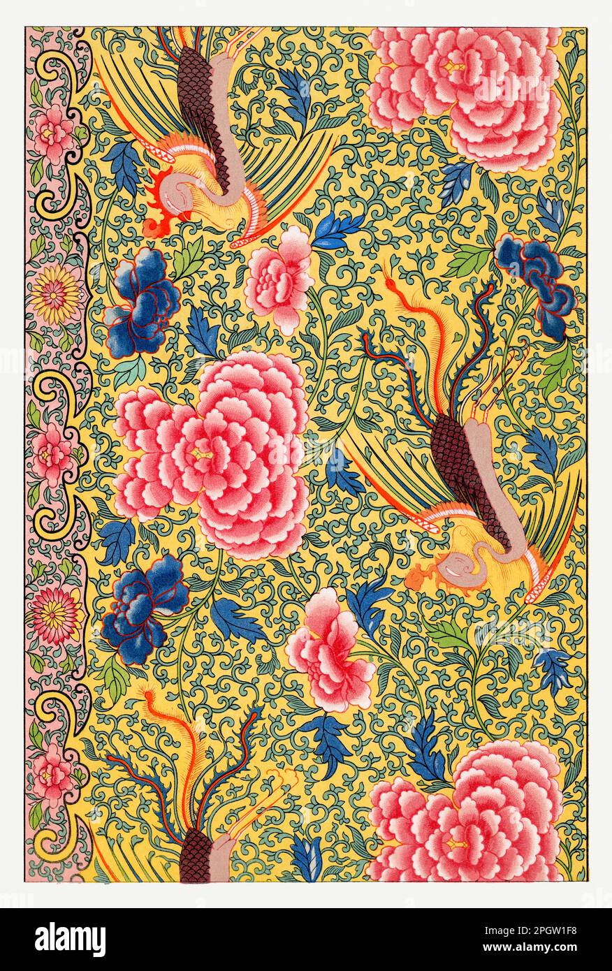 Beautiful vintage oriental design. Chinese floral pattern in high ...