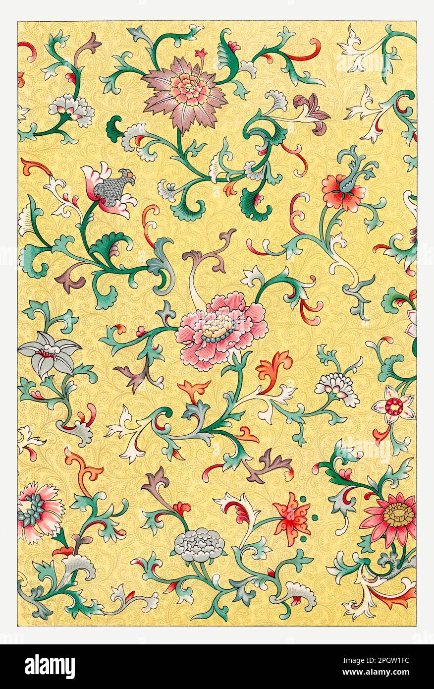 Beautiful vintage oriental design. Chinese floral pattern in high ...
