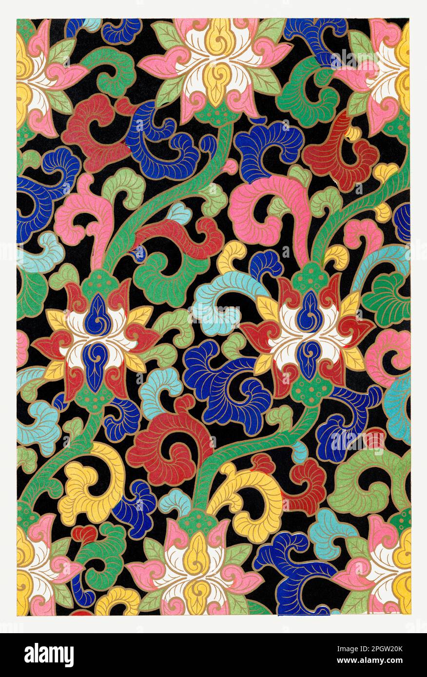 Beautiful vintage oriental design. Chinese floral pattern in high ...