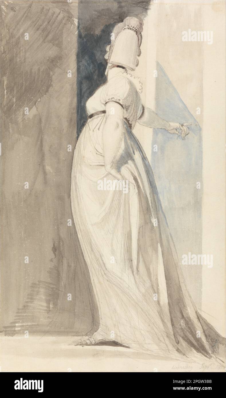 Back View of a Standing Female, Called Mrs. Fuseli 1810 by Johann ...