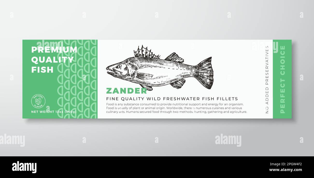Premium Quality Zander Vector Packaging Label Design Modern Typography ...