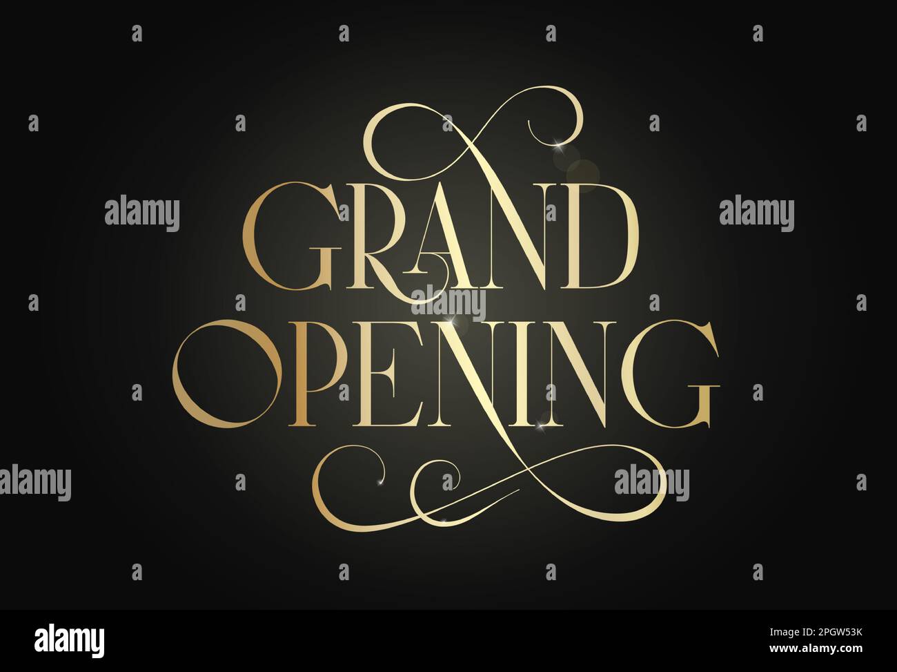 Grand opening Vector Advertising Template. Promo Lettering Background ...