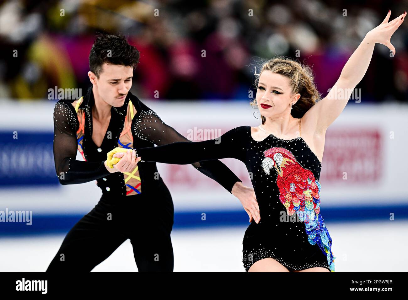 Marie DUPAYAGE & Thomas NABAIS (FRA), during Ice Dance Rhythm Dance, at ...