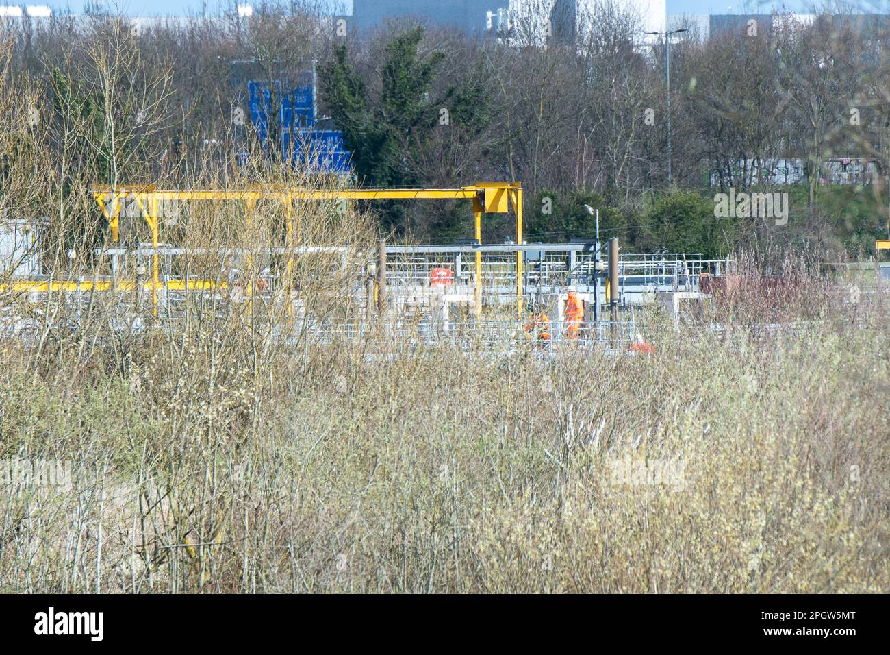 Eton Wick, Windsor, Berkshire, UK. 24th March, 2023. Work appears to be ...