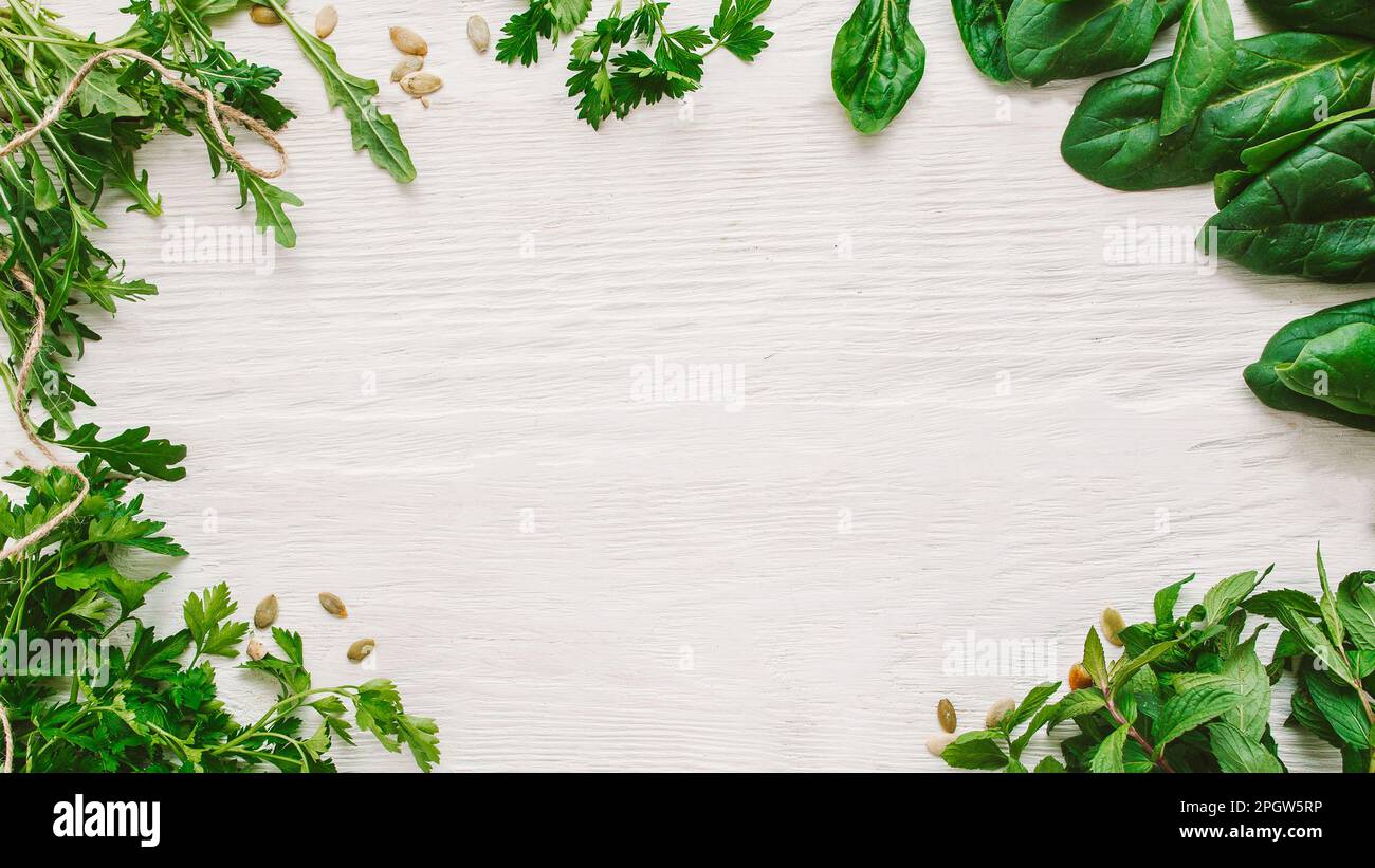 healthy eating natural seasoning flavoring herbs Stock Photo - Alamy