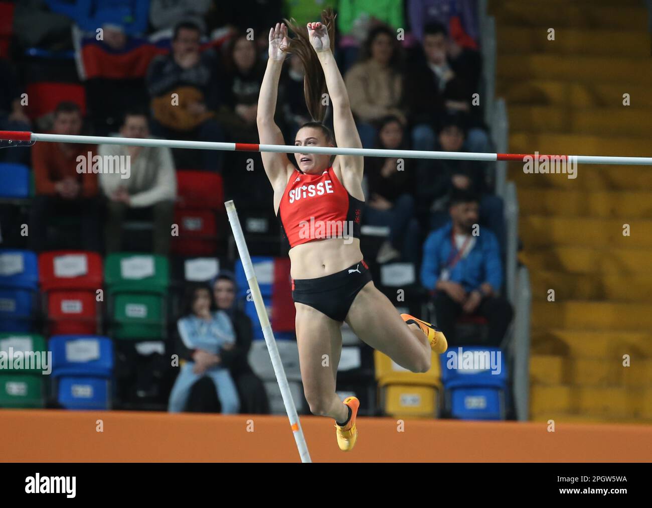 Angelica MOSER of Switzerland Pole Vault Women Final during the ...
