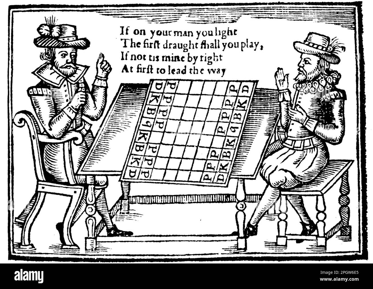 ELIZABETHAN BOARD GAME from a 16th century woodcut engraving showing ...