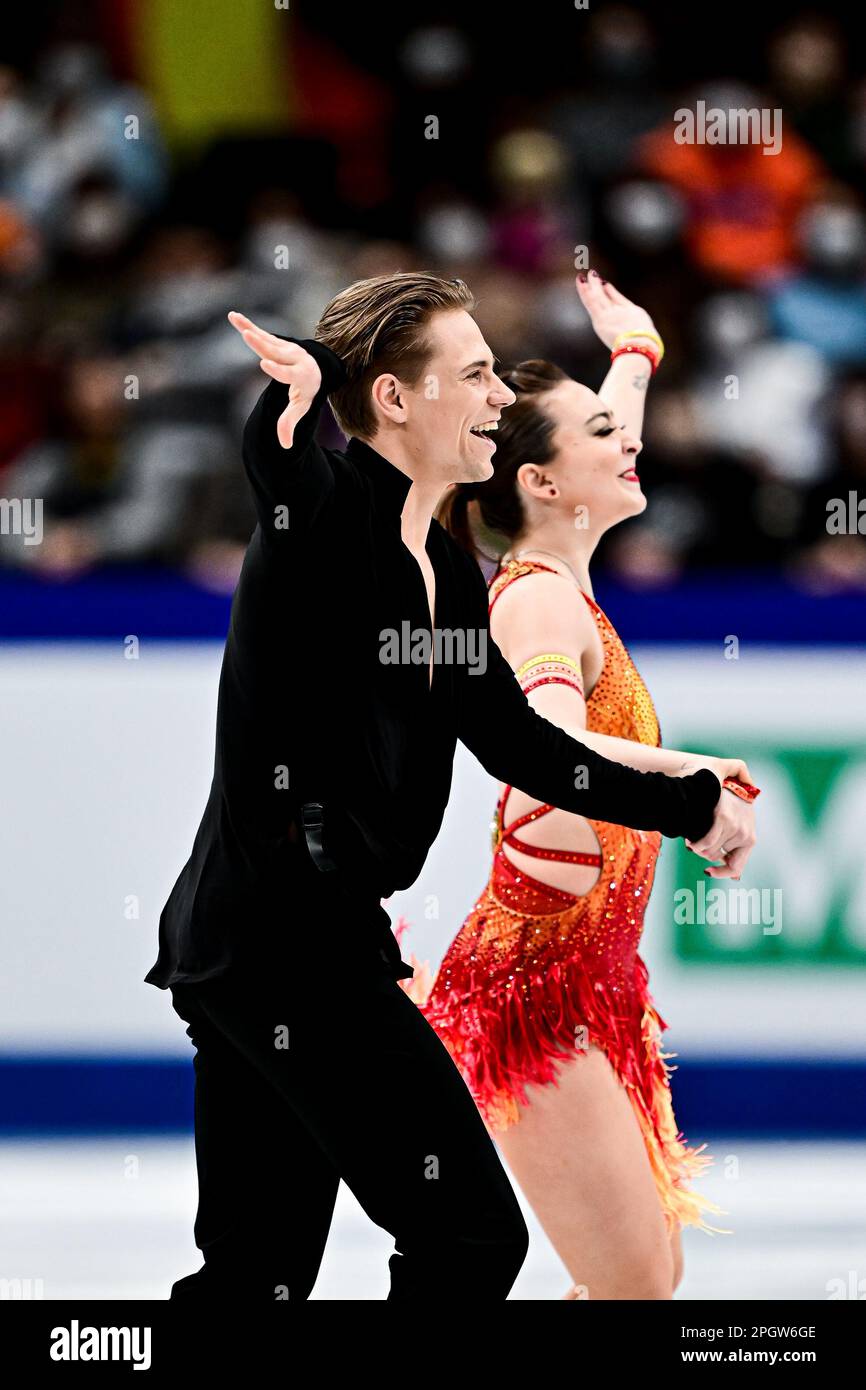 Allison REED & Saulius AMBRULEVICIUS (LTU), during Ice Dance Rhythm ...