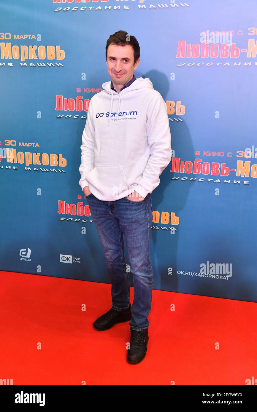 Moscow. Actor Alexei Gavrilov at the premiere of Andrei Volgin's film 'Carrot-Love: Rise of the ...
