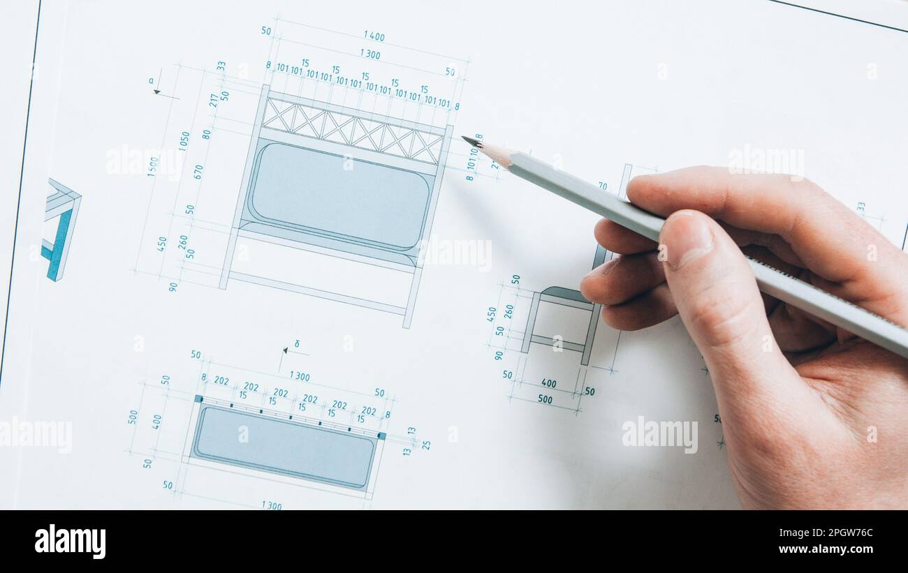 interior design perspective planning engineer Stock Photo - Alamy