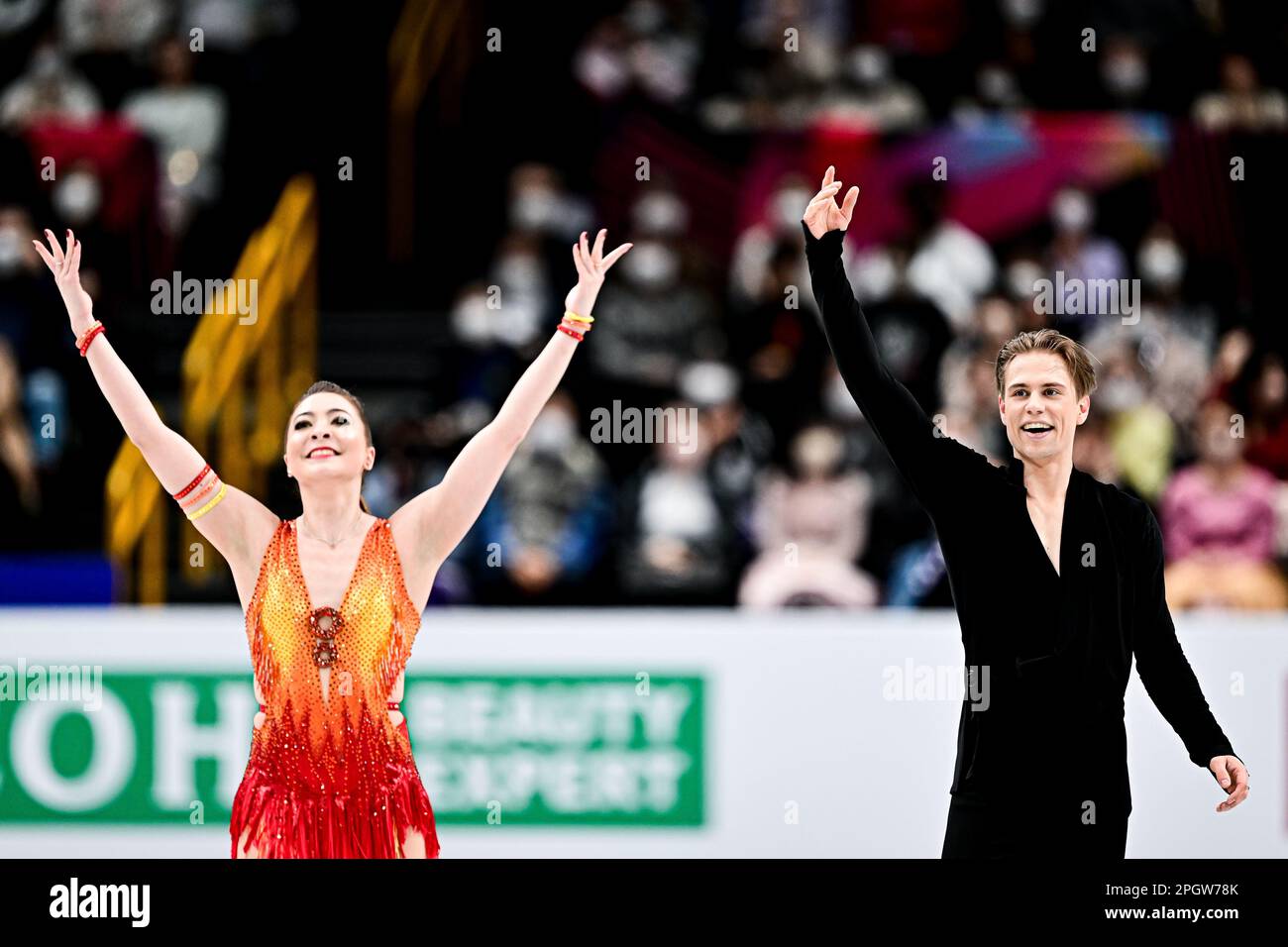 Allison REED & Saulius AMBRULEVICIUS (LTU), during Ice Dance Rhythm ...