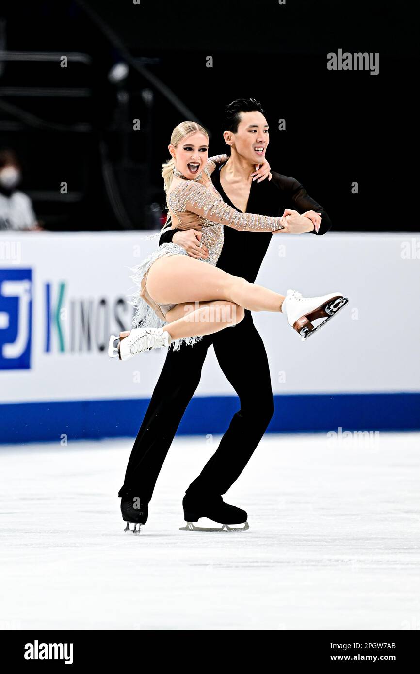 Holly HARRIS & Jason CHAN (AUS), during Ice Dance Rhythm Dance, at the ...