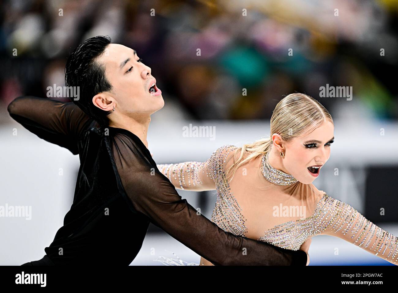 Holly HARRIS & Jason CHAN (AUS), during Ice Dance Rhythm Dance, at the ...