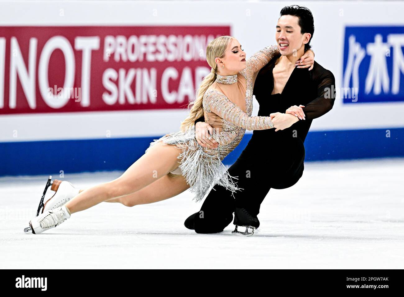 Holly HARRIS & Jason CHAN (AUS), during Ice Dance Rhythm Dance, at the ...