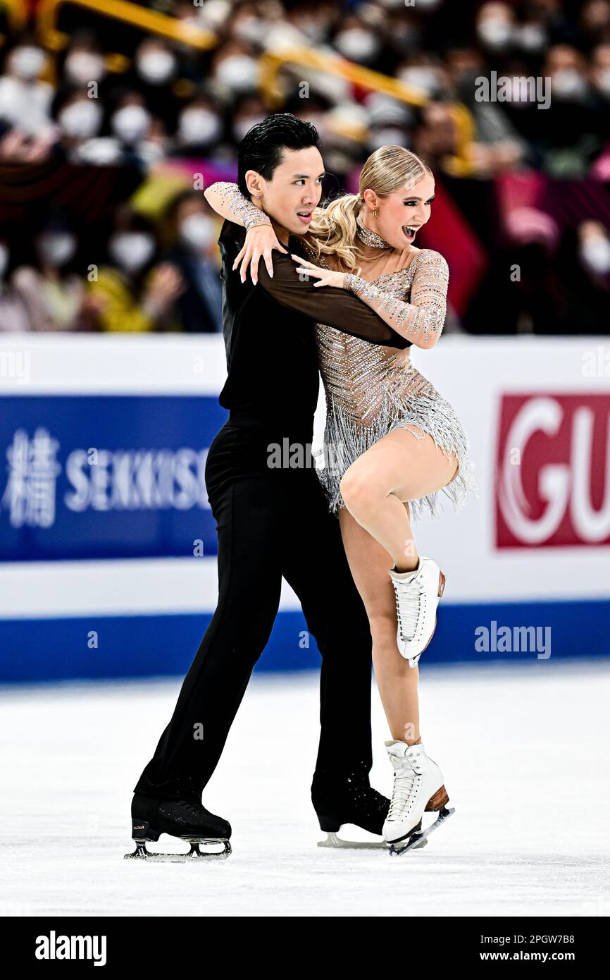 Holly HARRIS & Jason CHAN (AUS), during Ice Dance Rhythm Dance, at the ...