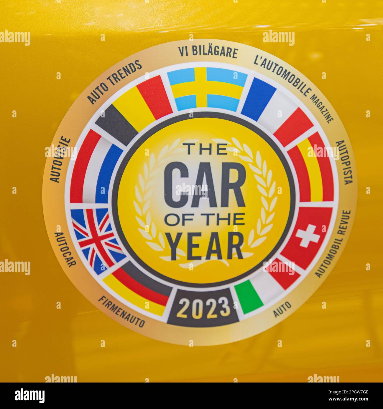 Belgrade, Serbia - March 22, 2023: Big Sticker Car of the Year Award at ...