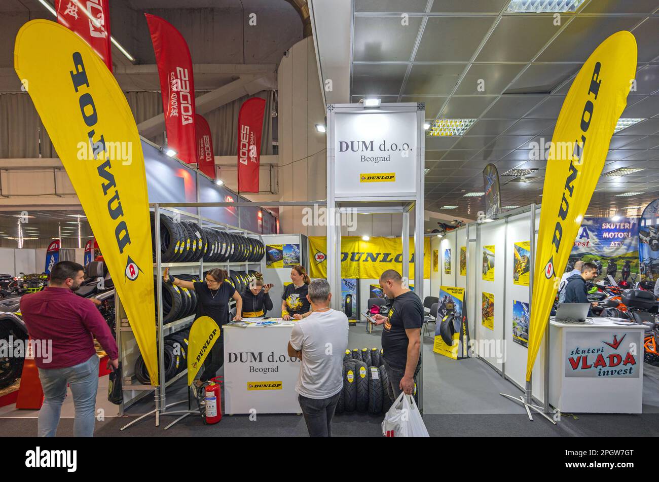 Belgrade, Serbia - March 22, 2023: Tyres for Motorcycles Dunlop Company ...