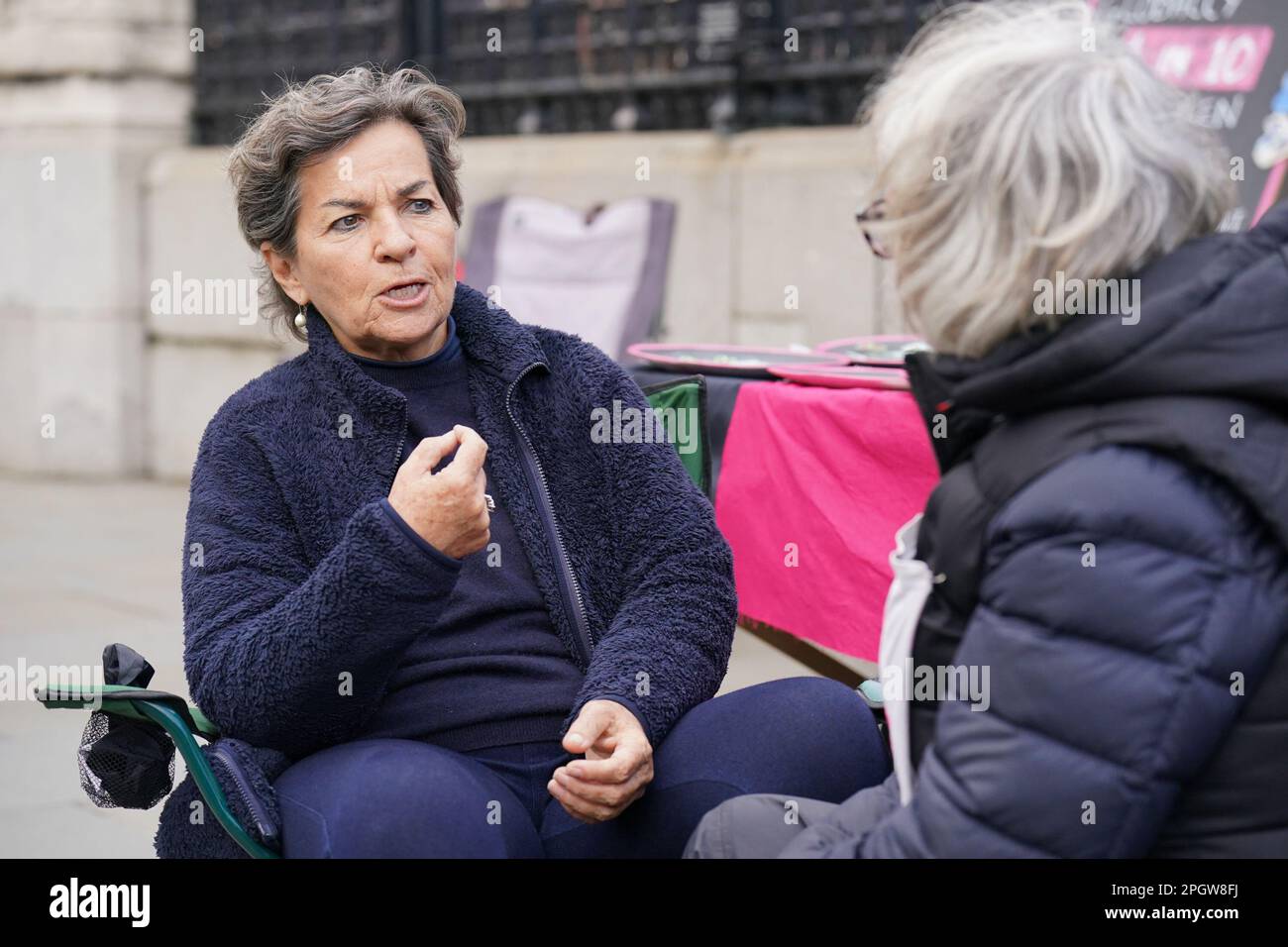 Christiana Figueres (left), the executive secretary of the United ...