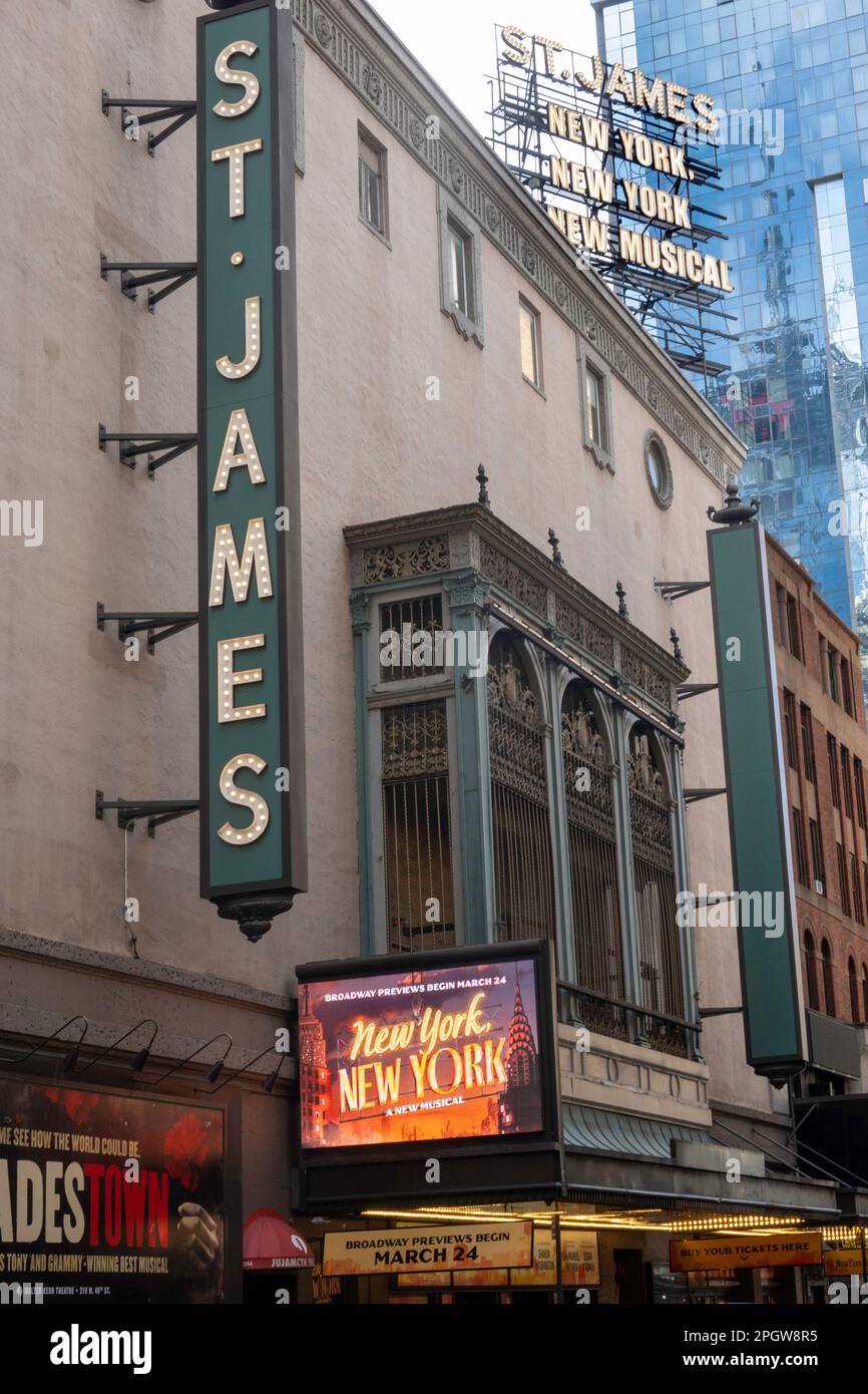 New York New York Musical at the St. James Theatre, Times Square, NYC ...